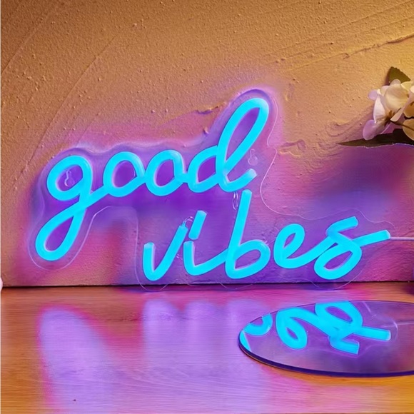 None | Wall Decor | Good Vibes Led Neon Sign 5v Usb Powered Neon Light ...